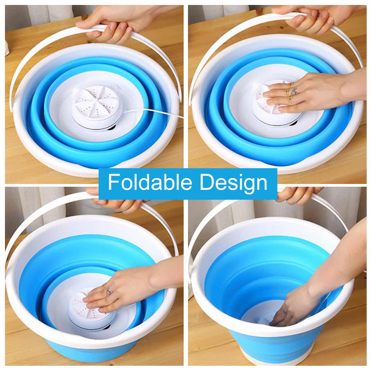 Ultrasonic Portable Turbo Washing Machine USB 6V E... – Grandado