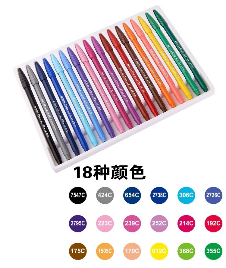 , baoke kleurige micron roller pen, fineliner 18 k... – Vicedeal
