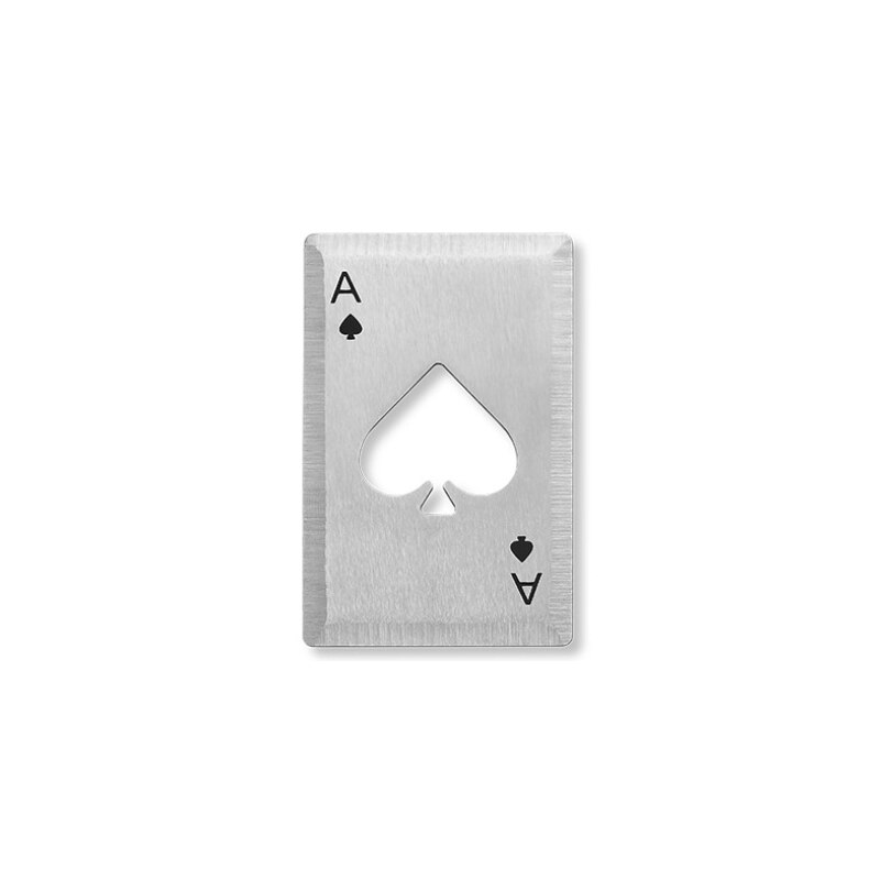 Stainless steel Spades A bottle opener Poker shape... – Grandado