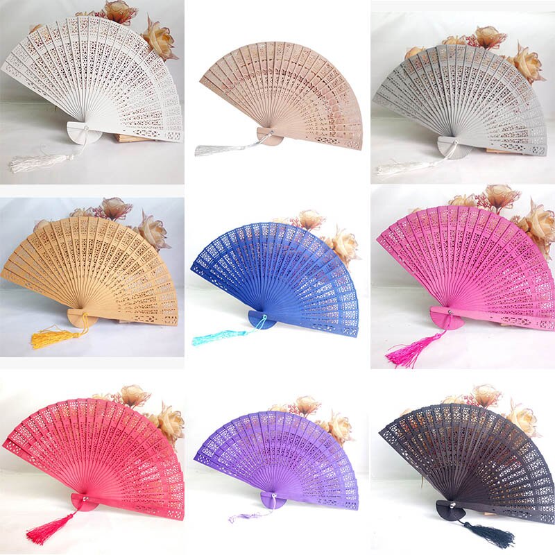 Home Decor Crafts Bamboo Wooden Fan Art Folding Ca... – Vicedeal