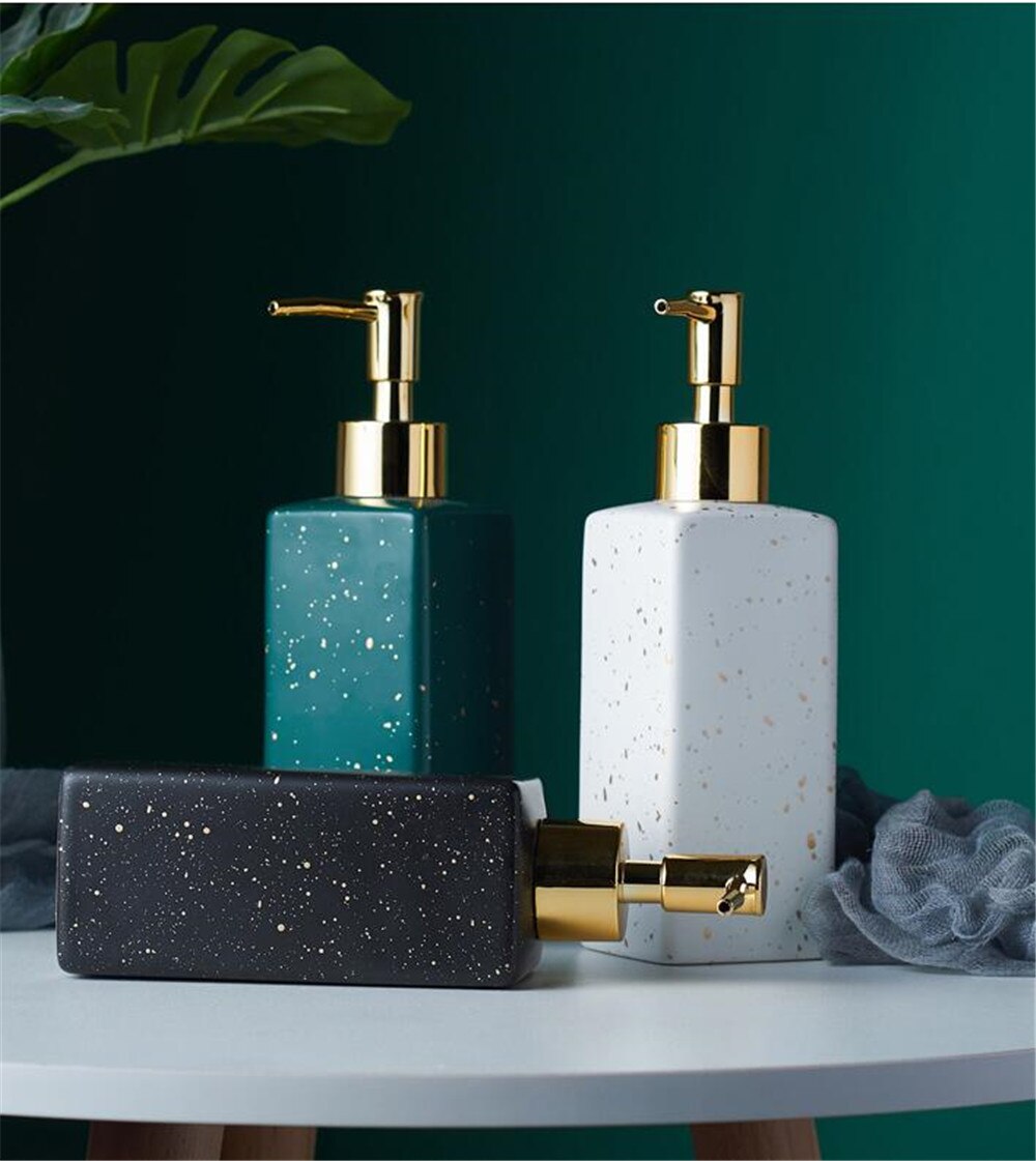 Luxury Ceramic Bathroom Marble Soap Dispenser Pump... – Grandado