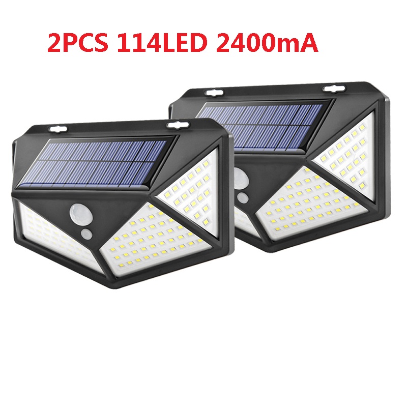 100/114LED 4-Zijdig Solar PowerLight 3 Modes 120 G... – Grandado