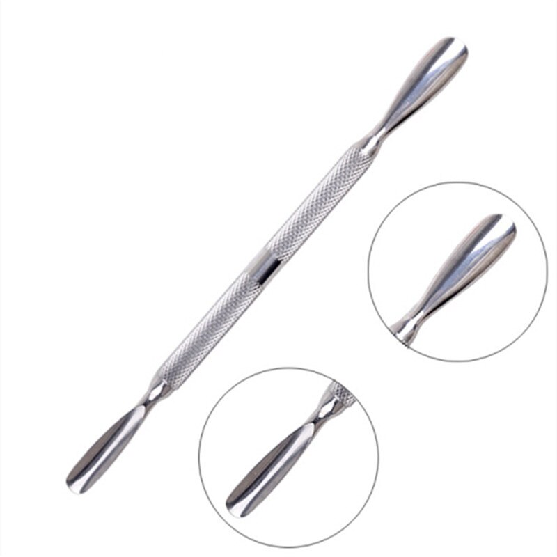 Dubbele Kop Rvs Cuticle Nail Pusher Manicure Tool ... – Grandado
