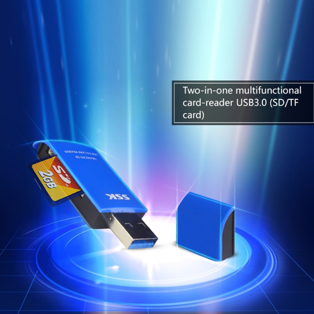 SSK USB 3.0 2 in 1 Card Reader High Speed USB 3.0 ... – Grandado