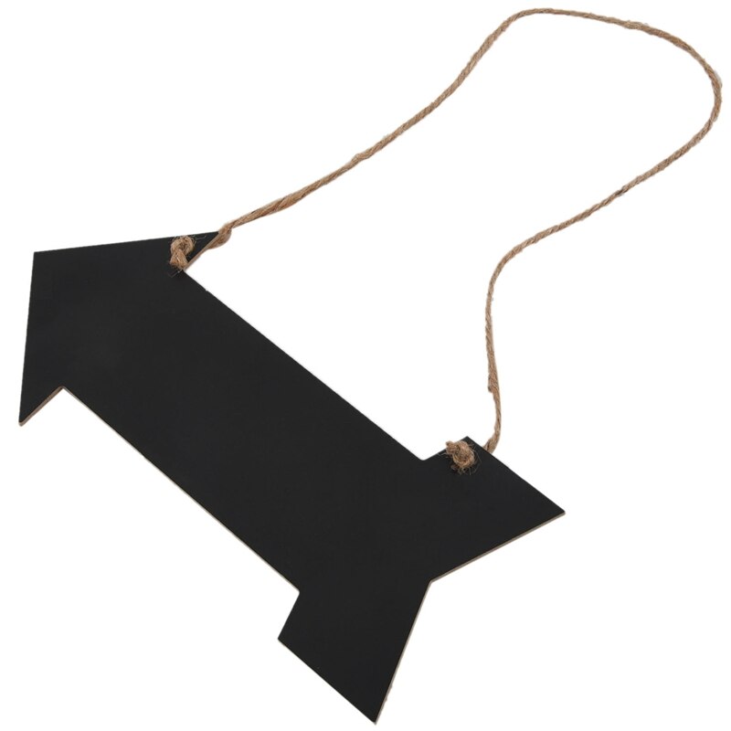 arrow hanging black chalkboard MESSAGE FUN PLAQUE ... – Grandado