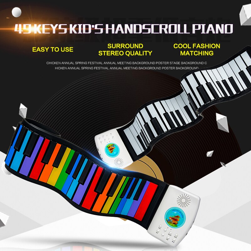 49keys Children toy soft handscroll controller syn... – Grandado