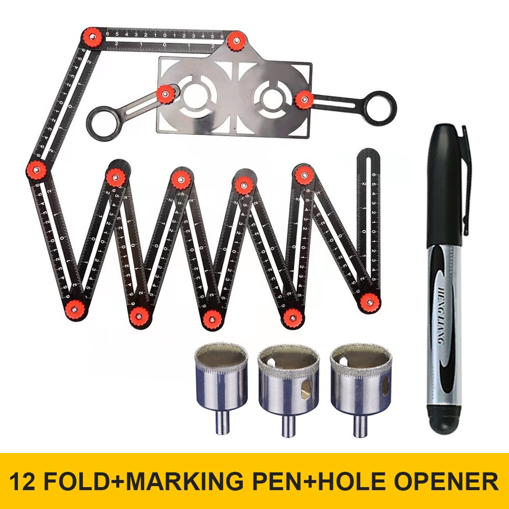 12/9/6 Fold Tile Hole Locator Multi Angle Measurin... – Grandado