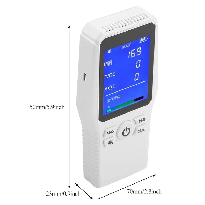 Air Monitor Formaldehyde PM2.5 Micrometre Particul... – Grandado