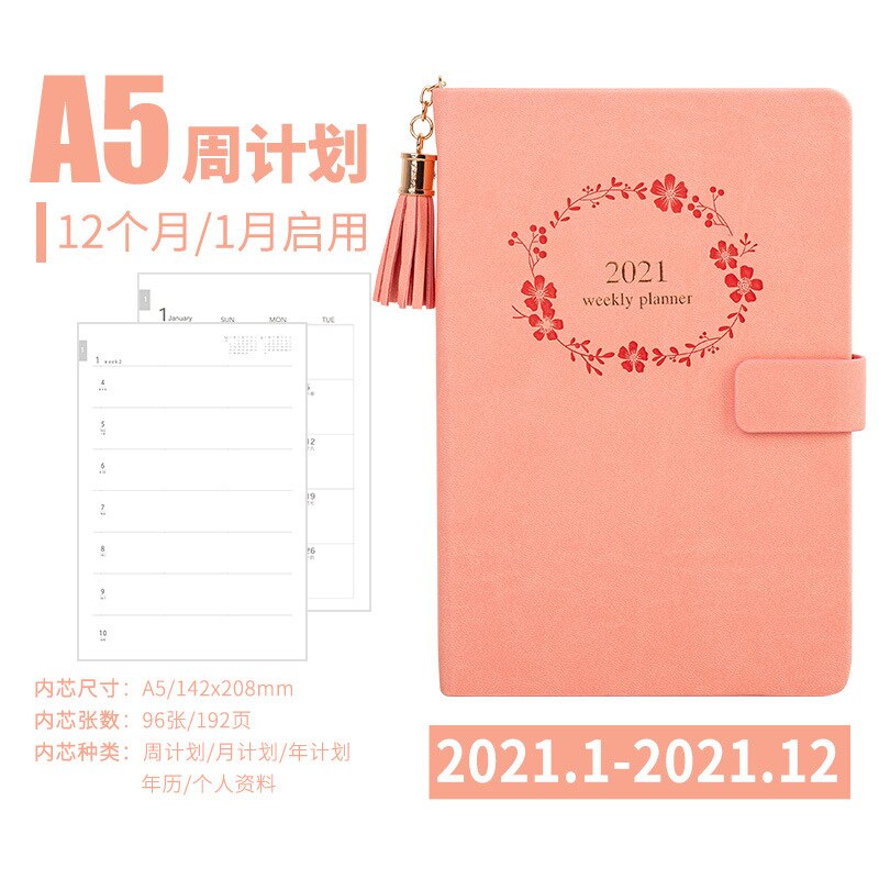 Agenda Planner Organizer A5 Weekly Diary Notebook ... – Vicedeal