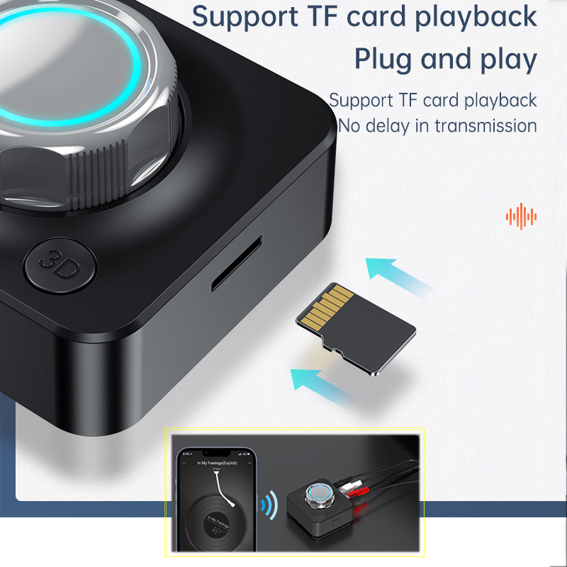 Bluetooth-Compatibel 5.0 Audio Ontvanger 3D Stereo... – Vicedeal
