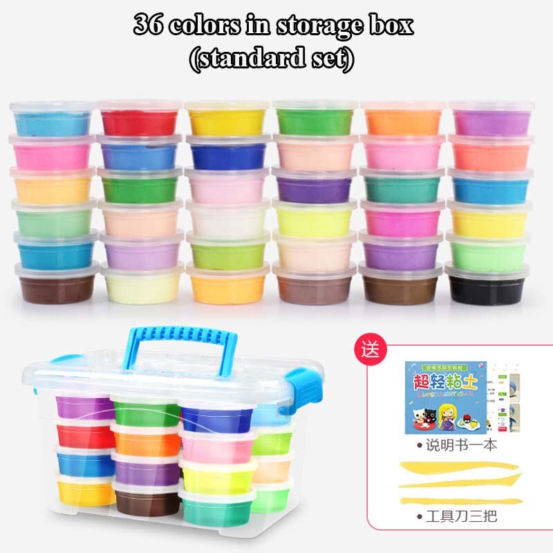 12 / 24 / 36 Colors Super Light Modeling Clay Set ... – Grandado