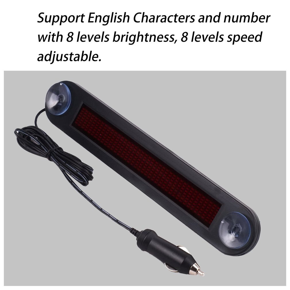 12V LED Car Sign Programmable Scrolling Red Messag... – Grandado