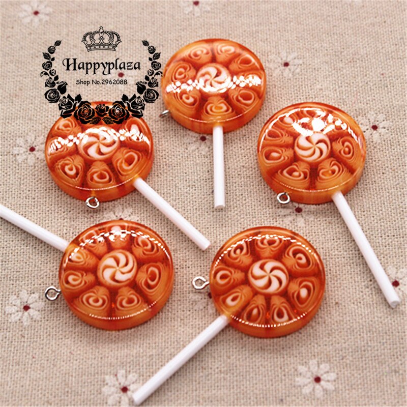 5pcs Mix Colors Kawaii 3D Resin Candy Lollipop Min... – Vicedeal