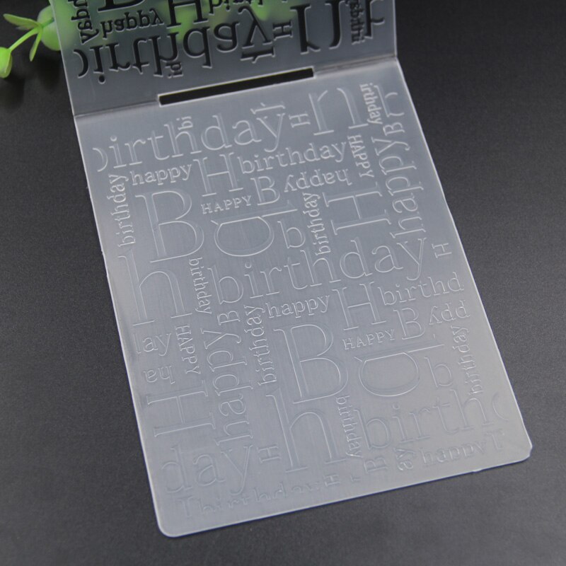 The Happy Birthday Plastic Embossing Folders for D... – Grandado