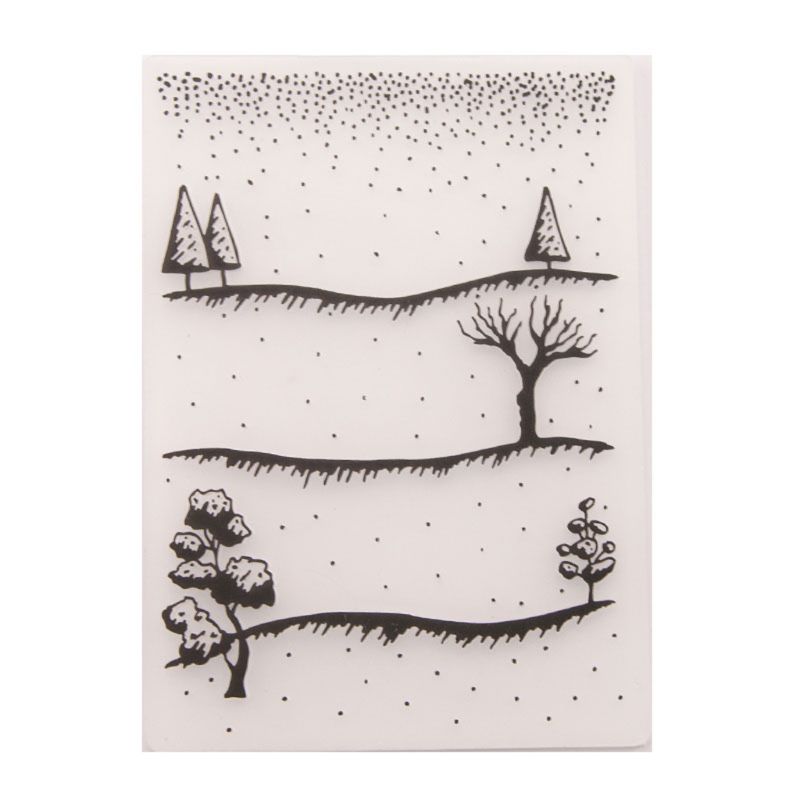 Snow Tree Plastic Embossing Folder Template DIY Sc... – Vicedeal