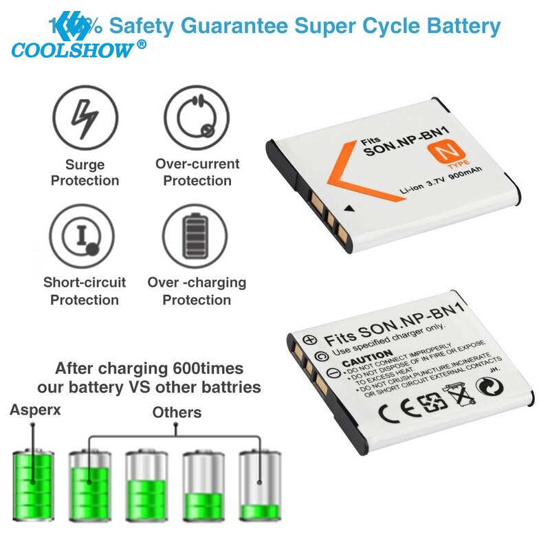NP-BN1 NP BN1 Battery for SONY DSC WX5 TX9 T99 TX7... – Grandado