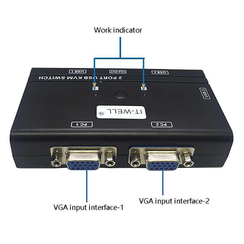 Het-Goed Usb Kvm Switch, 2-Port Manual Usb Sharer ... – Grandado