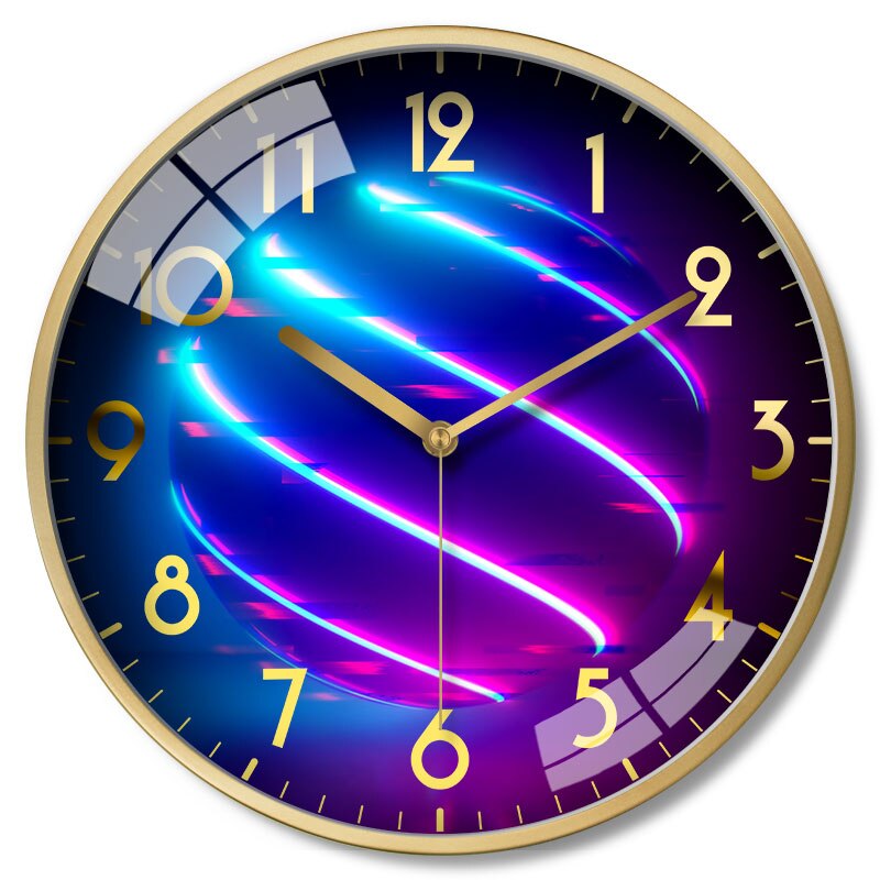 Metal Large Wall Clock Nordic Silent Clock Digital... – Grandado