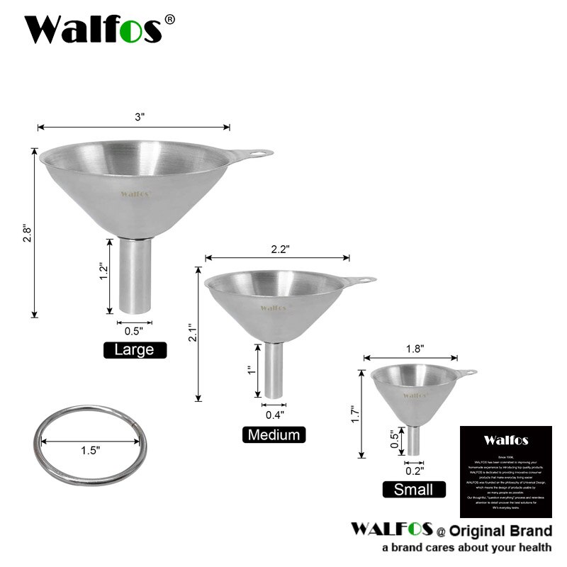 3 Pcs/Set Stainless Steel Funnels Multi-Use Kitche... – Grandado