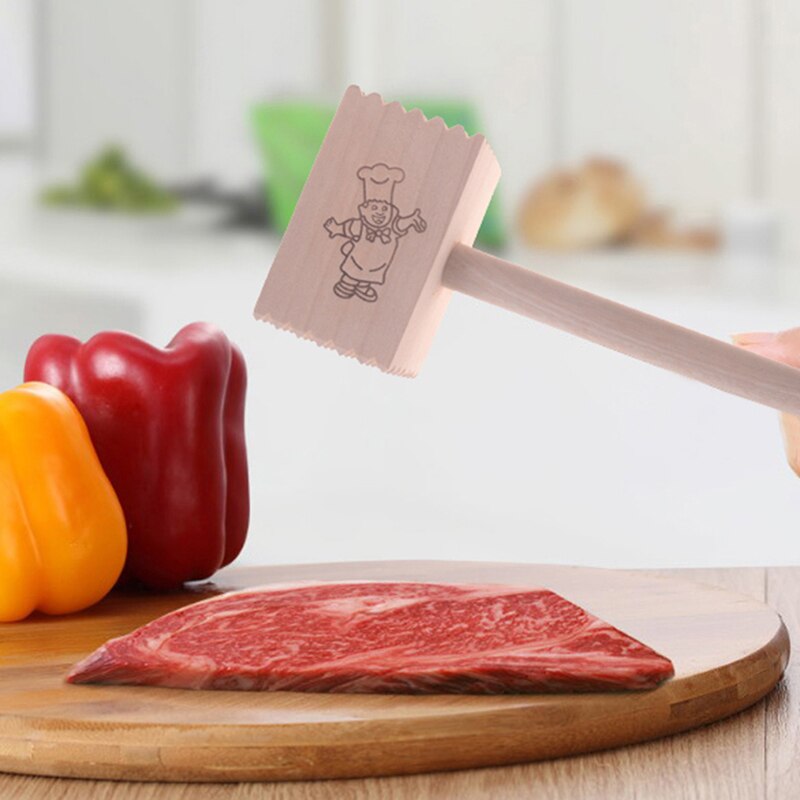 Wooden double sided beef steak mallet meat tenderi... – Grandado