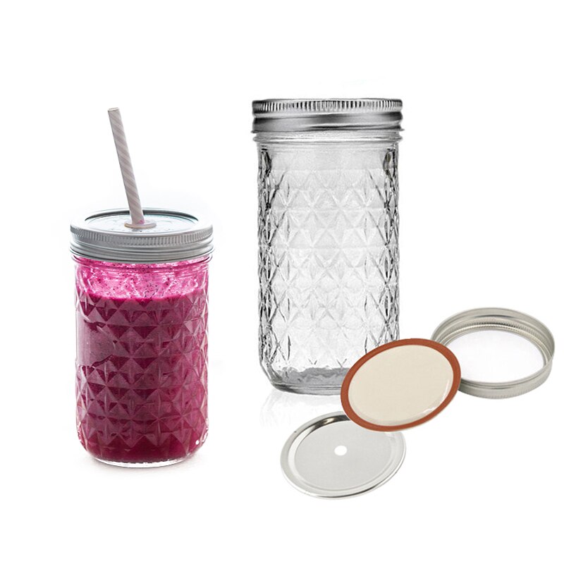 350/500ml glas murare burk med 2 st lock juice dri... – Grandado