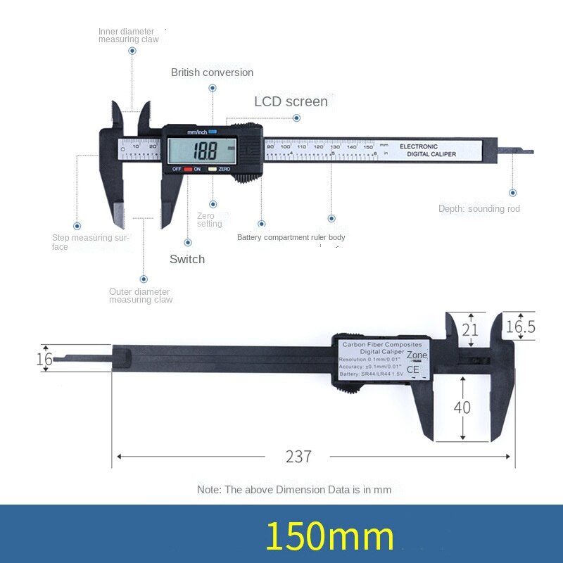 Digital Caliper Portable Electronic Vernier Calipe... – Grandado