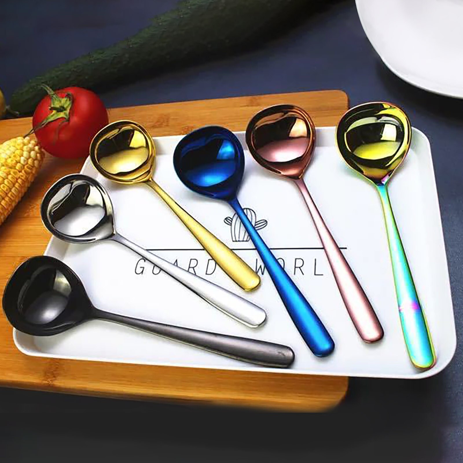 Vacuum Plating Stainless Steel Coffee Spoon Long H... – Grandado