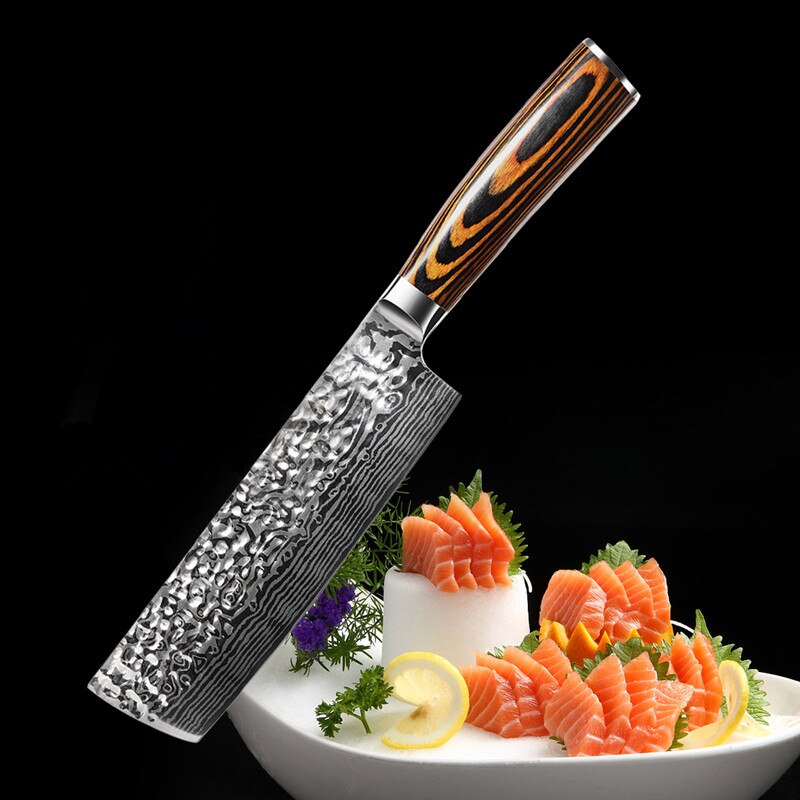 7Cr17 Stainless Steel Hammer Stripe Kitchen Slicin... – Grandado