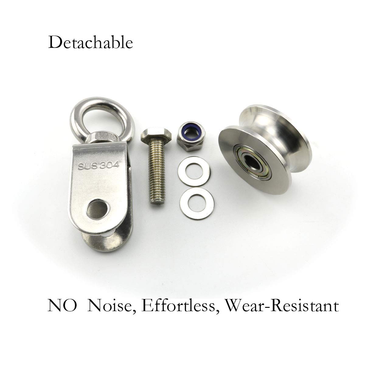 U Type Swivel Pulley 304 Stainless Steel Duplex Be... – Grandado