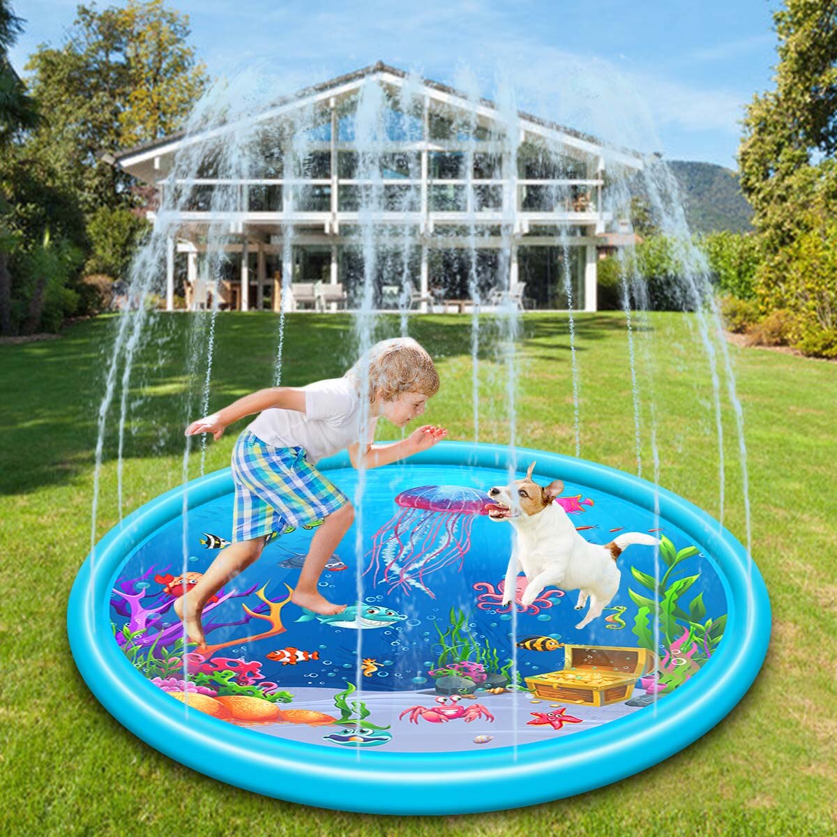 170/110Cm Opblaasbare Sprinkler Mat Zomer Kids Zwe... – Grandado