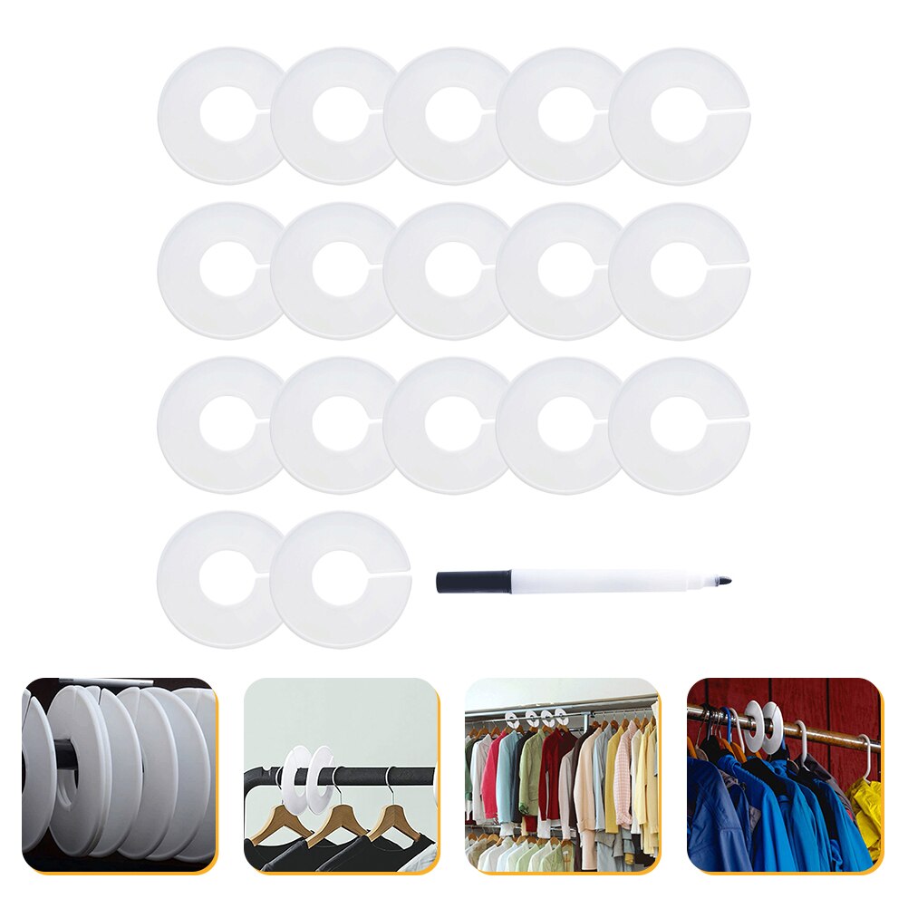 50pcs White Closet Dividers Clothing Rack Size Div... – Vicedeal