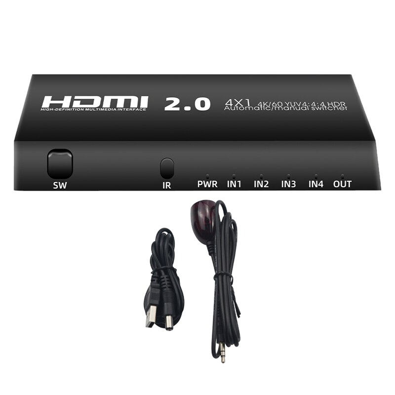 4X1 Hdmi Switch 4K 60Hz 4 Port Hdmi Switch Box Met... – Vicedeal