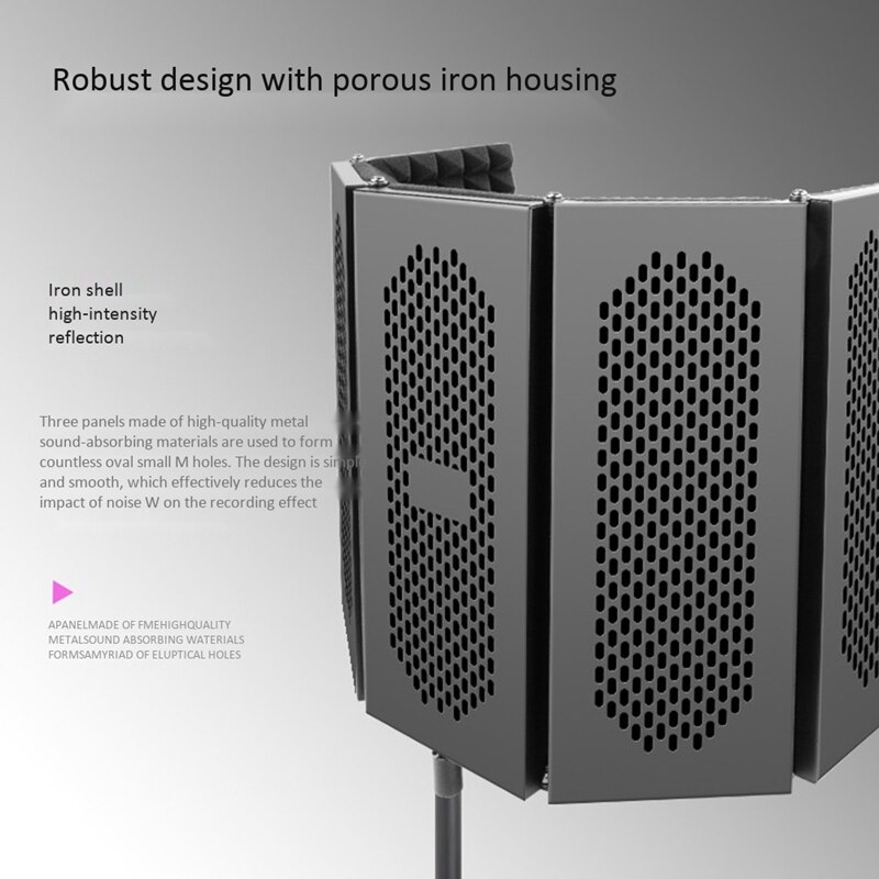 Opvouwbare Studio Microfoon Isolatieplaat Schuim P... – Grandado