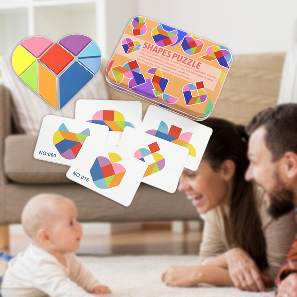 Tangram Puzzle 100 Patterns Shape Puzzles Jigsaw S... – Grandado