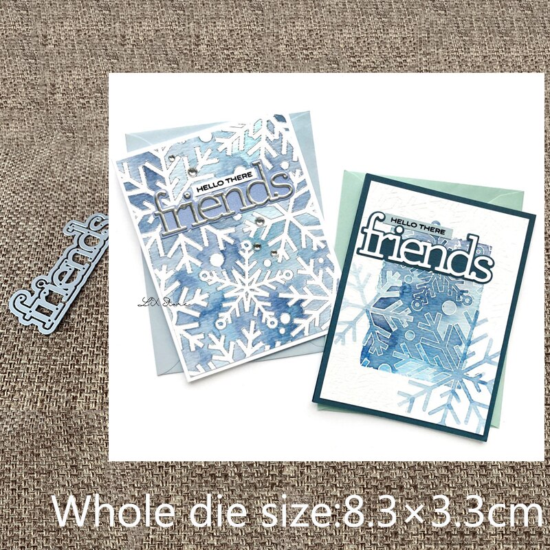 Craft Metal stencil mold Cutting Dies friends word... – Grandado