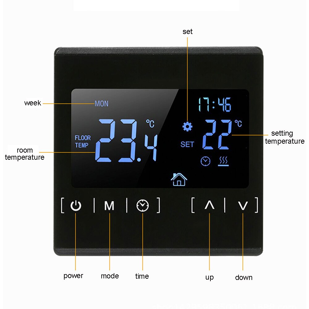 LCD Touch Screen Warm Floor Heating Room Thermosta... – Vicedeal