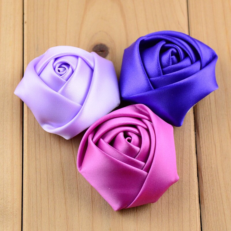 20pcs/lot 2 inch Big Satin Ribbon Rose Flower 39co... – Grandado