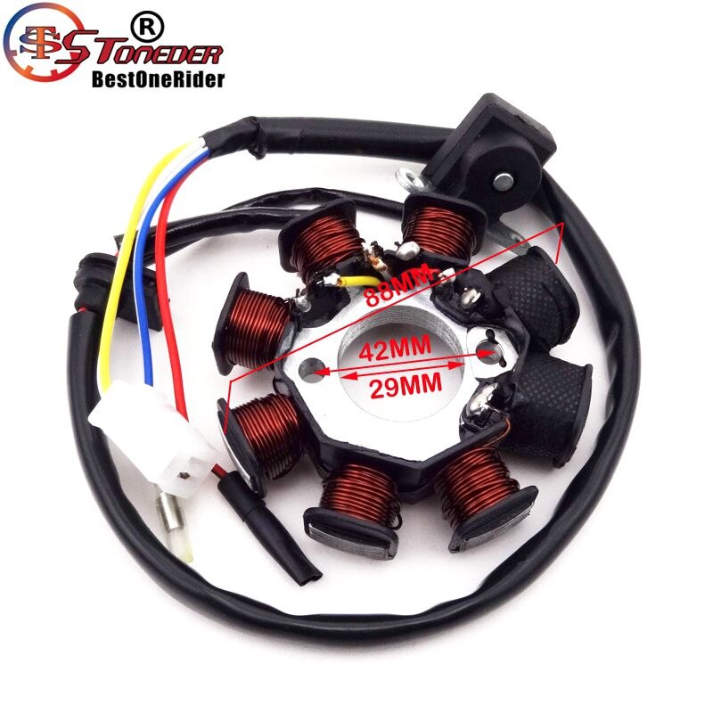 STONEDER 8 Coils Magneto Stator For GY6 49cc 50cc ... – Grandado