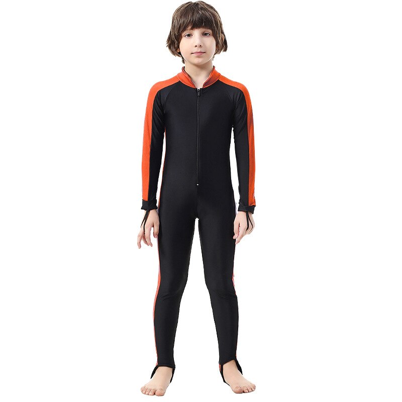 Kids Swimsuit Long Sleeve Zip Front UV Sun Protect... – Vicedeal