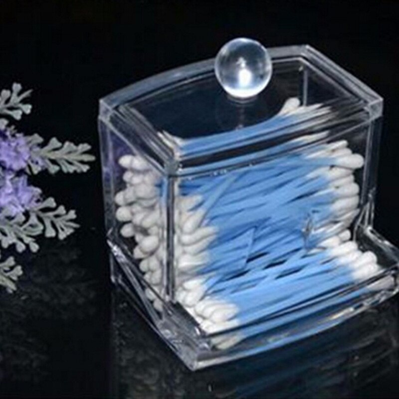 Box Clear Acrylic Q-tip Holder Box Cotton Swabs St... – Grandado