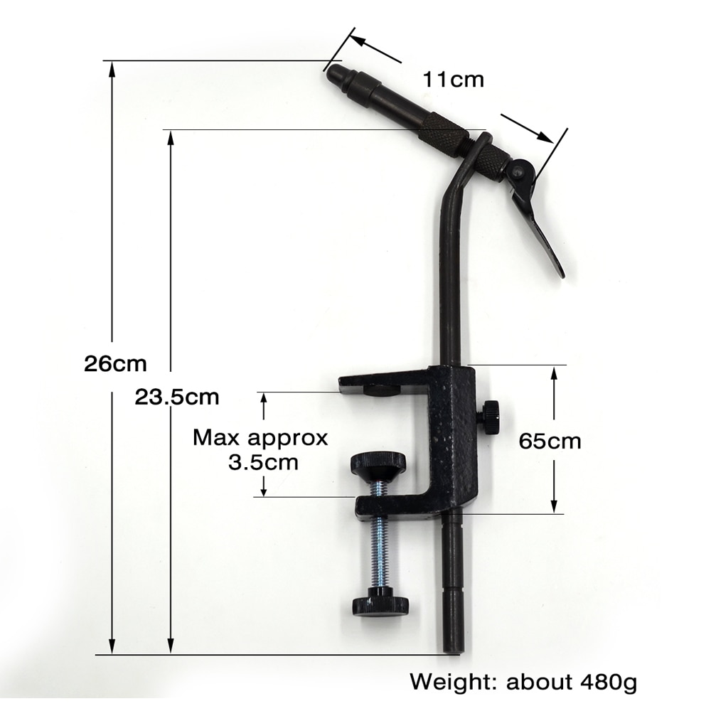 MNFT 1Pcs Matte Black Iron Rotary C-Clamp Fly Tyin... – Grandado