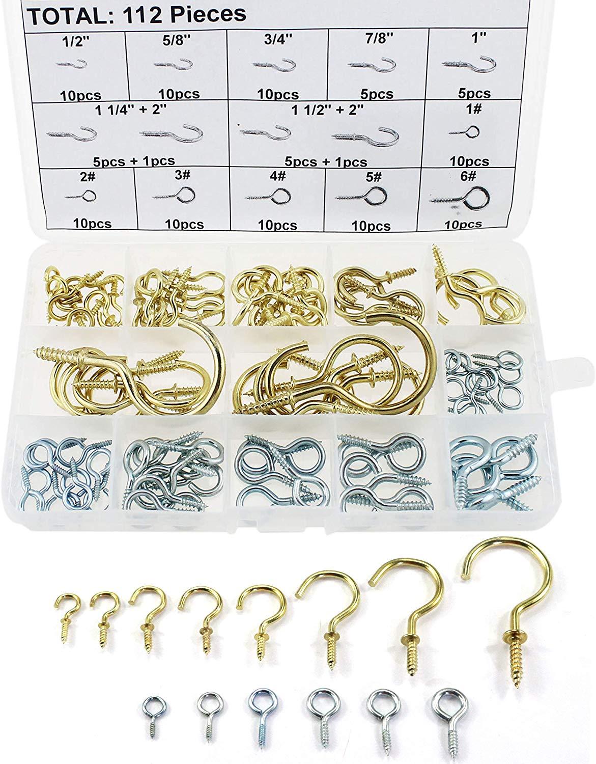 IZTOSS Eye Bolts Screw Hooks and Brass Plated Ceil... – Vicedeal