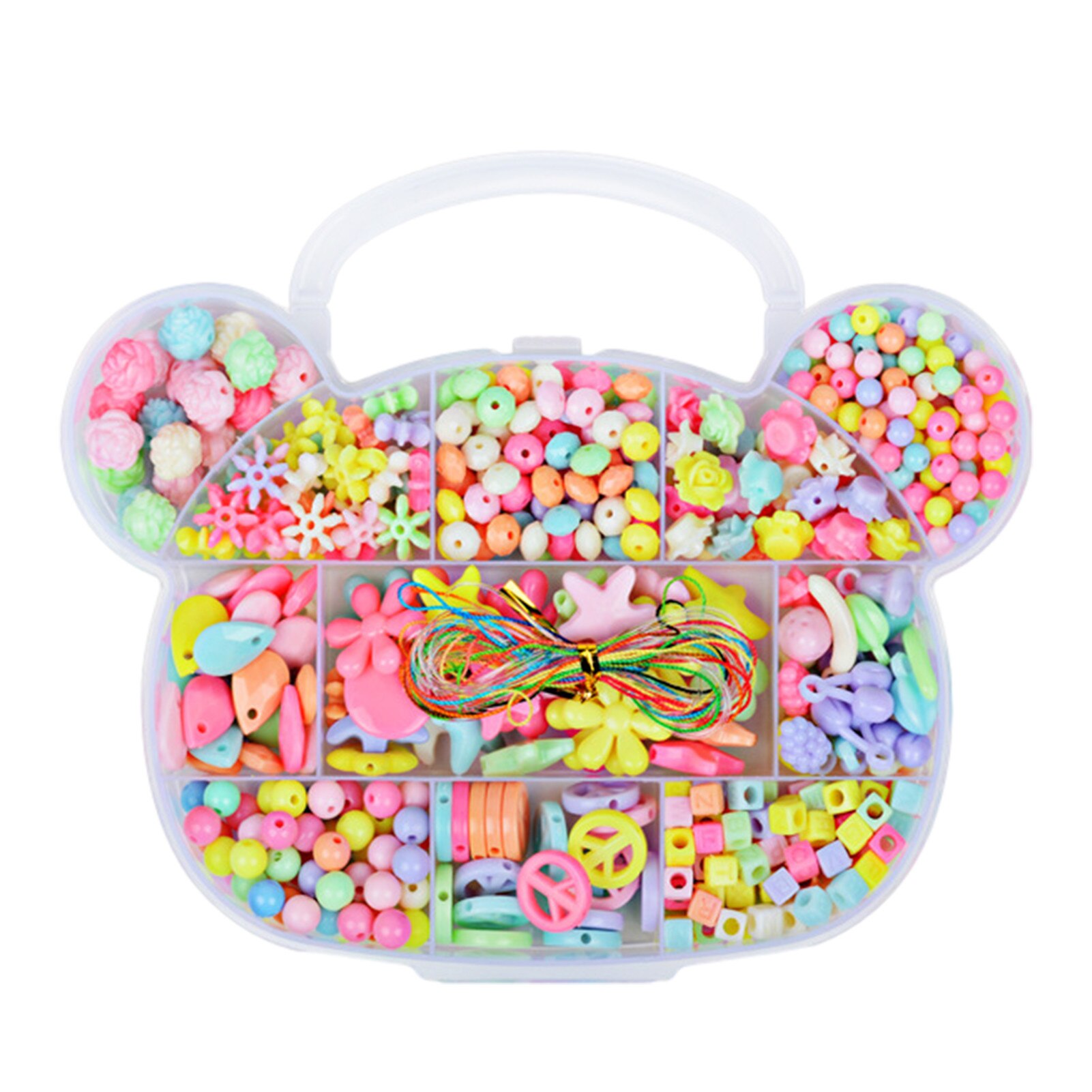 350PCS DIY Bear Head Bracelet Making Beads Set Nec... – Grandado