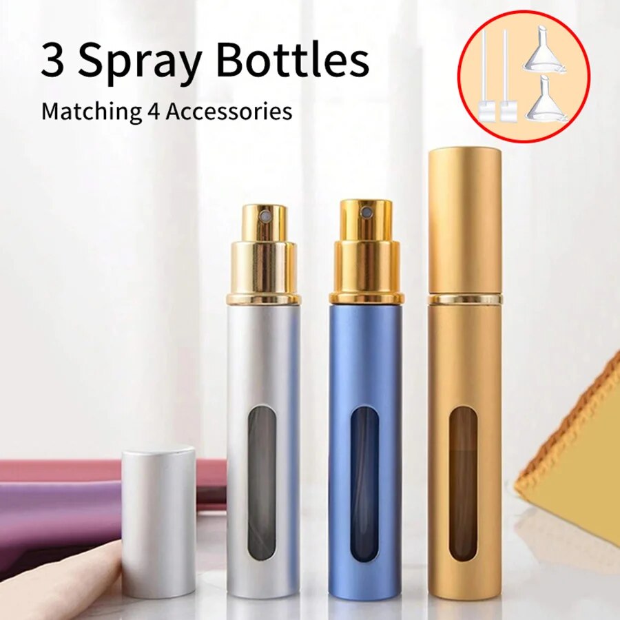 3pcs 4 Accessories 10ml Perfume Spray Bottle with ... – Vicedeal