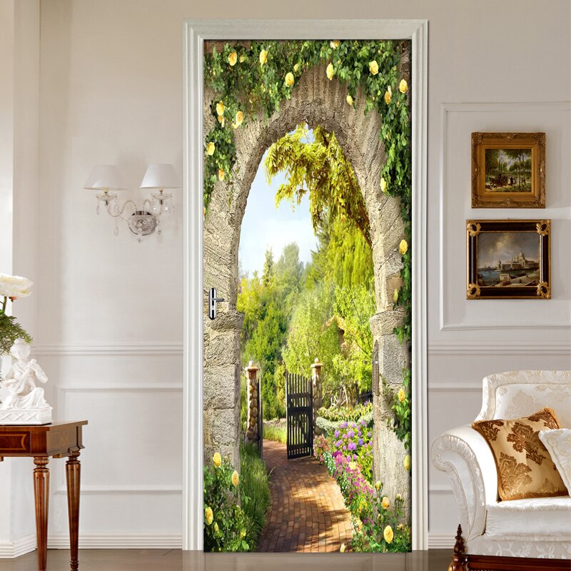 2 pcs/set European Stone Pillar Garden Landscape W... – Grandado