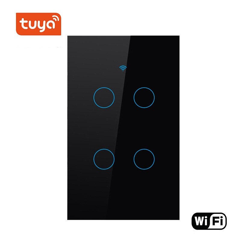 4 Gang Remote Control Wifi Smart Switch Wall Press... – Grandado