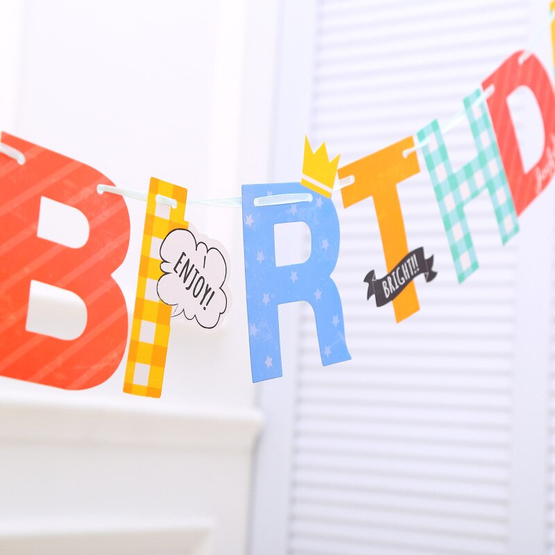 Birthday Party Banners HAPPY BIRTHDAY Colorful Let... – Grandado