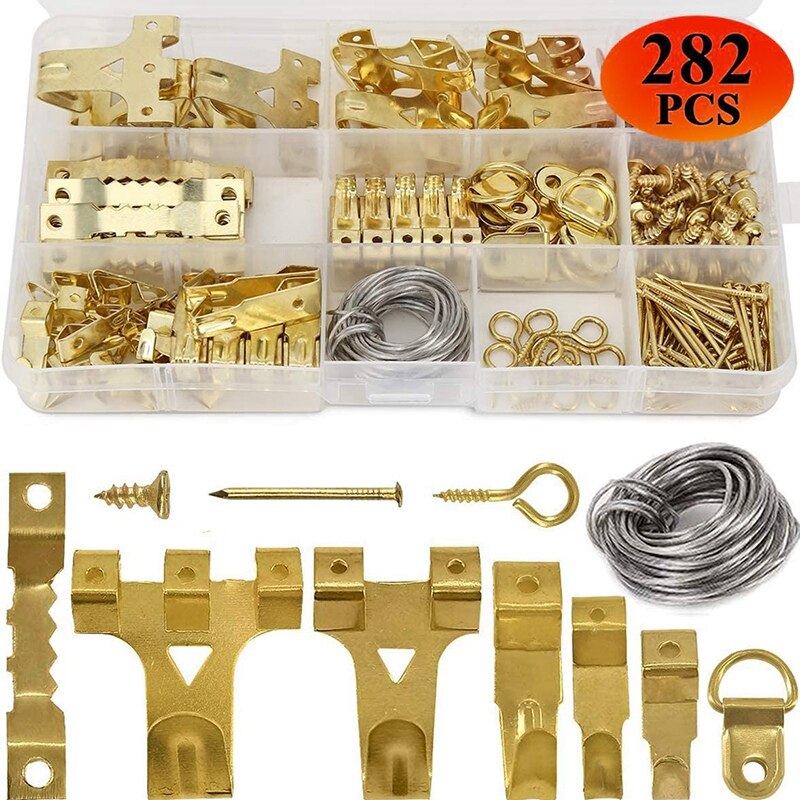 282Pcs Picture Hooks for Hard Walls, Picture Hangi... – Grandado