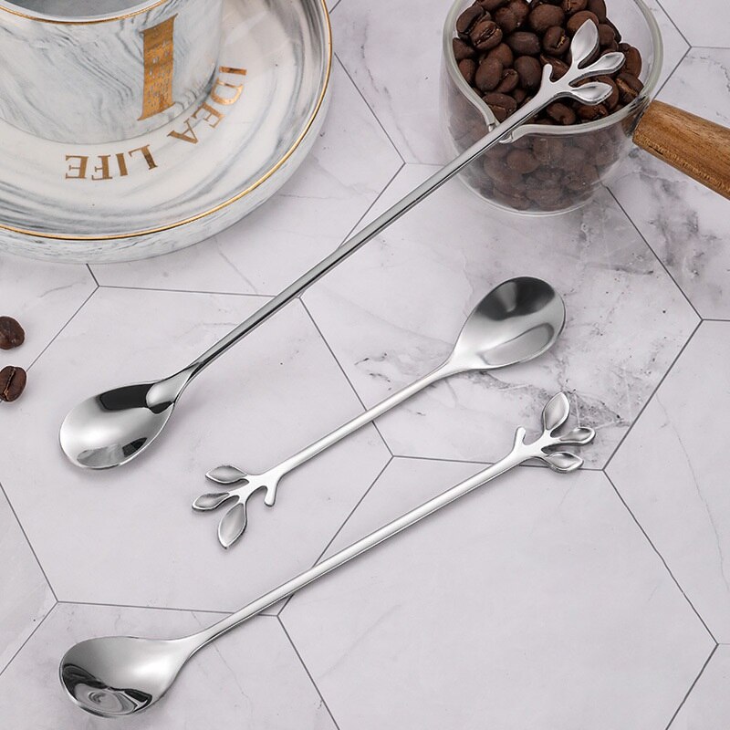 Stainless Steel Mixing Spoon Coffee Fruit Spoon De... – Vicedeal