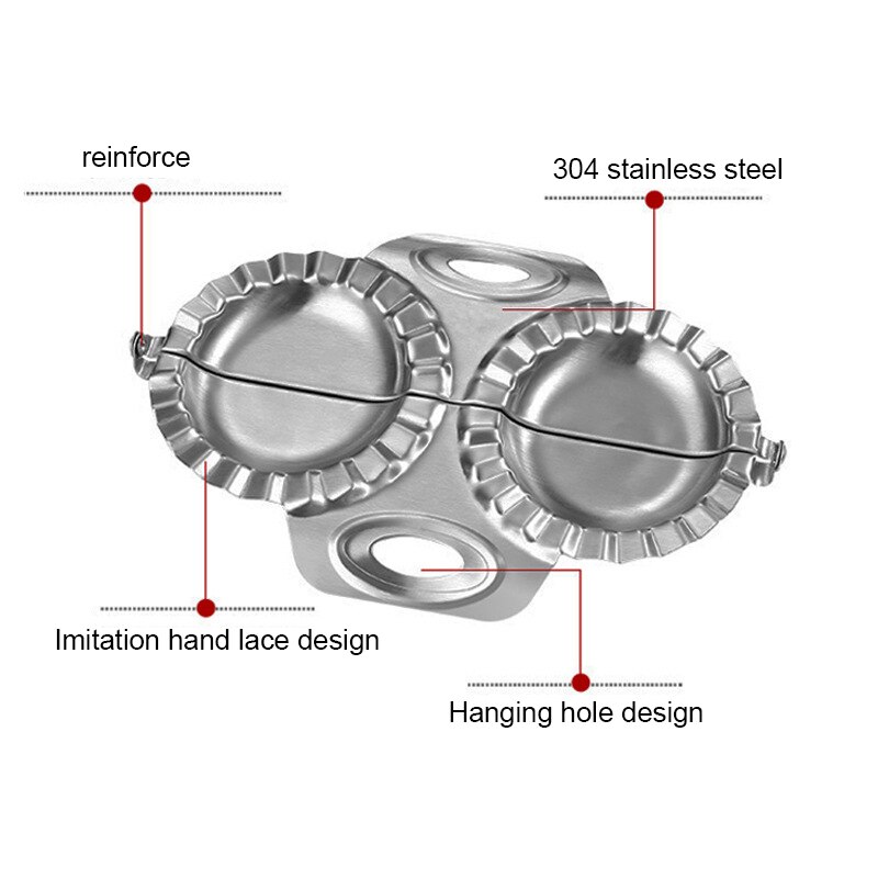 Roestvrij Stalen Bol Mold Maker Deeg Pie Ravioli D... – Vicedeal